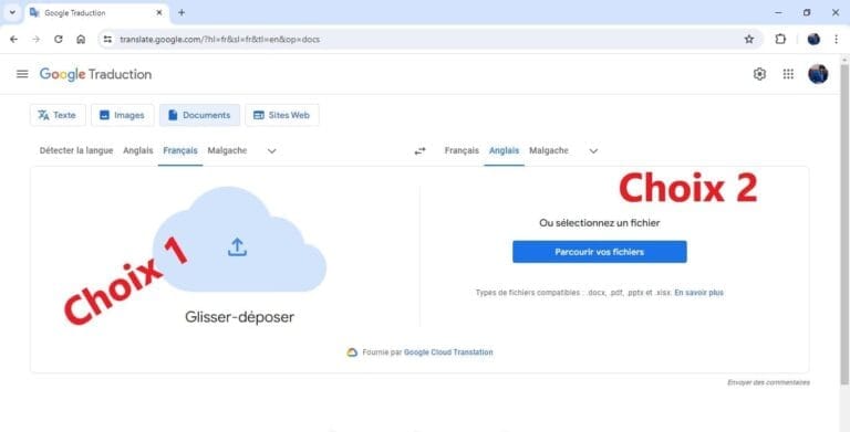 Comment traduire un document PDF avec Google Translate