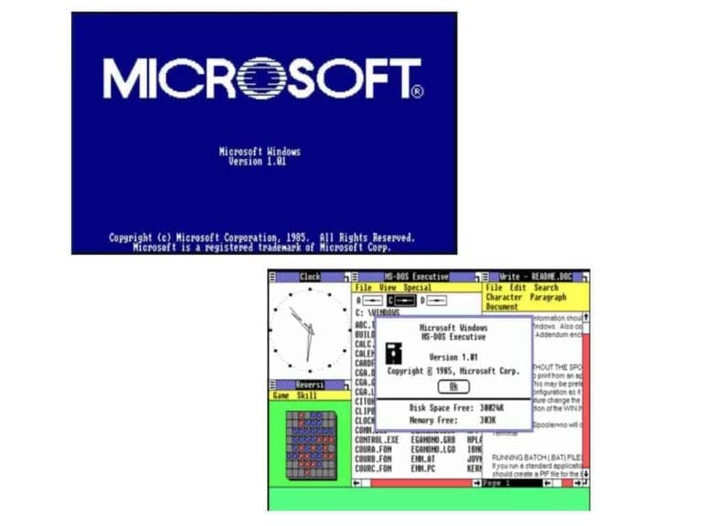 Évolution des interfaces graphiques Microsoft Windows