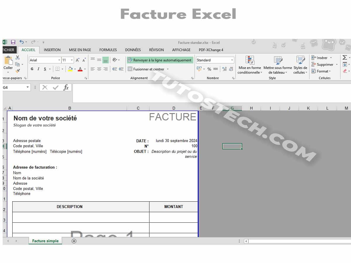 Facture Excel 2013-2021 : Créer et Télécharger gratuitement