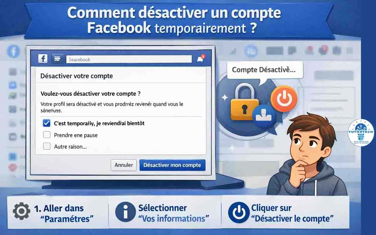 Comment désactiver un Compte Facebook temporairement